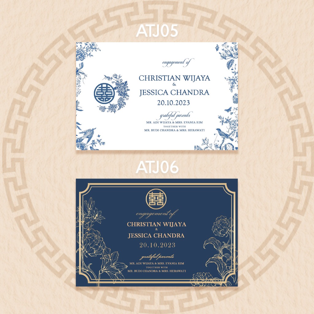 Jual Kartu Ucapan / Undangan Announcement Card Acara Engagement ...