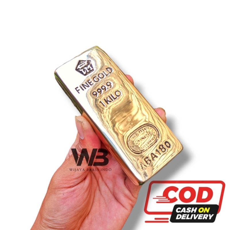 Jual Miniatur Emas Batangan Fine Gold Logam Mulia Antam Kuningan 1kg ...
