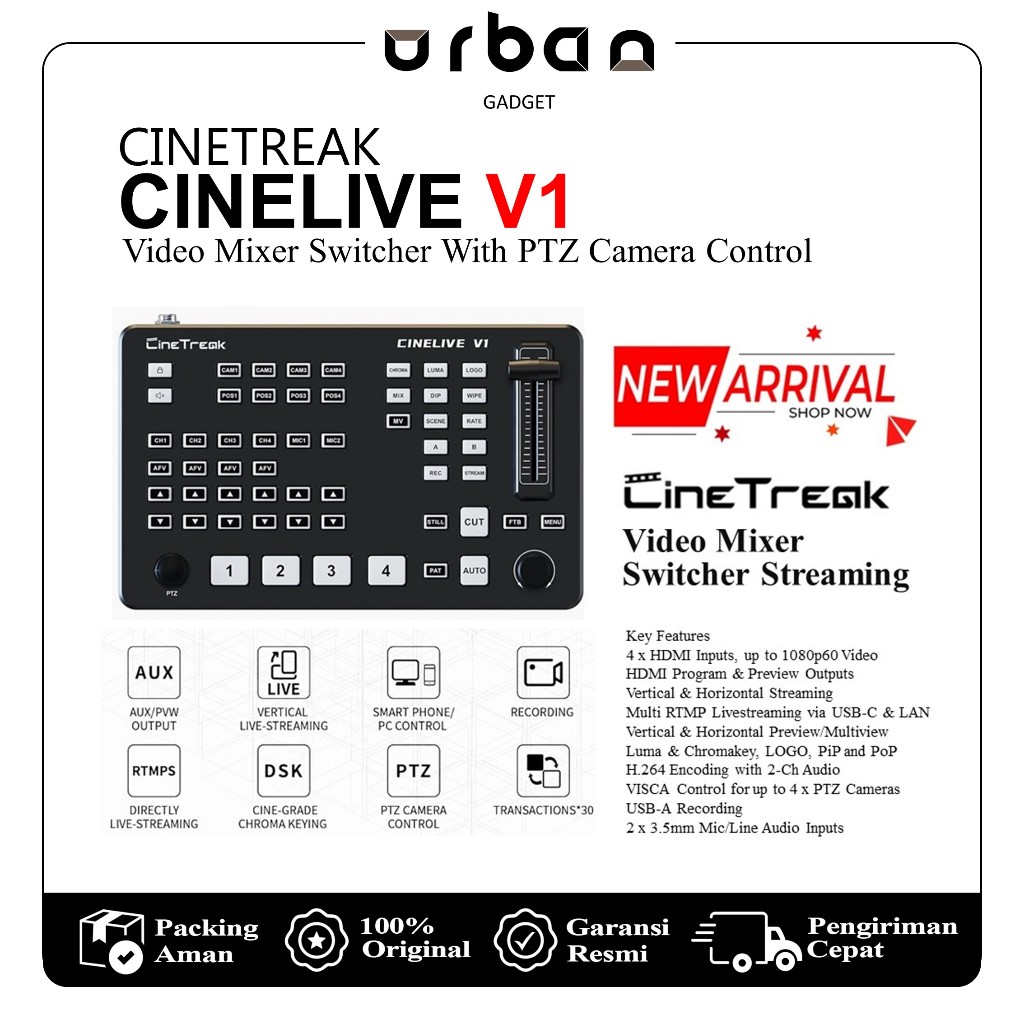 Jual Cinetreak CINELIVE V1 HDMI Video Switcher Support Vertical Live ...