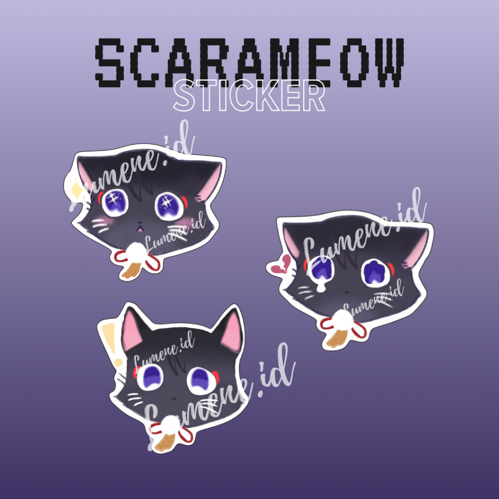 Jual Sticker Scarameow/Sticker Anime Anti Air/Sticker Genshin Impact ...