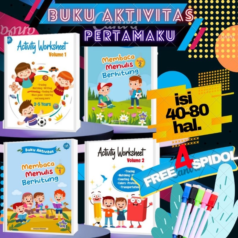 Jual WORKSHEET BUKU ANAK UMUR 2-5 TAHUN aktivitas pertamaku Buku ...