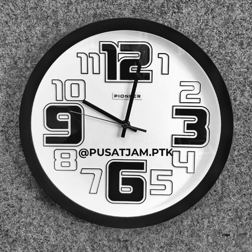 Jual Jam Dinding Pioneer Bulat Polos Angka Besar Standard Classic Polos ...