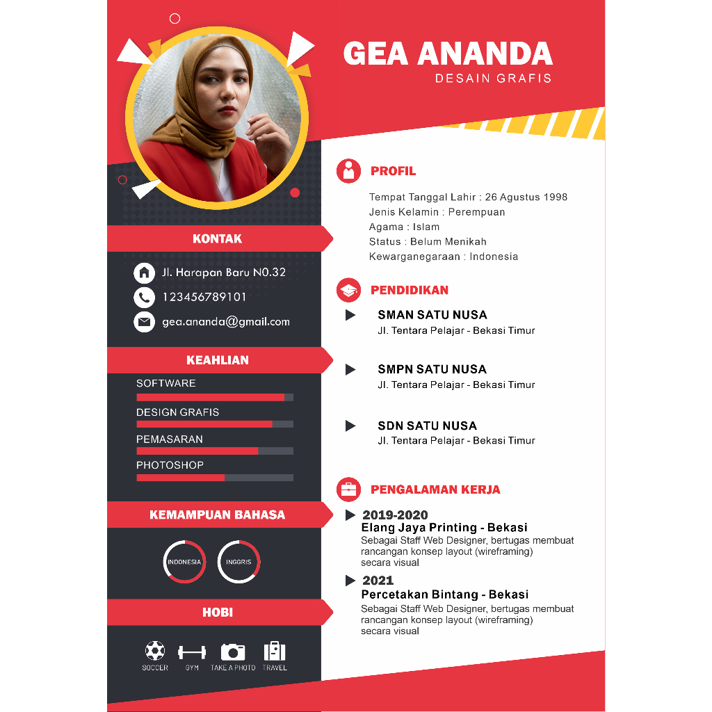 Jual Jasa Pembuatan CV / Curriculum Vitae / Desain CV | Shopee Indonesia
