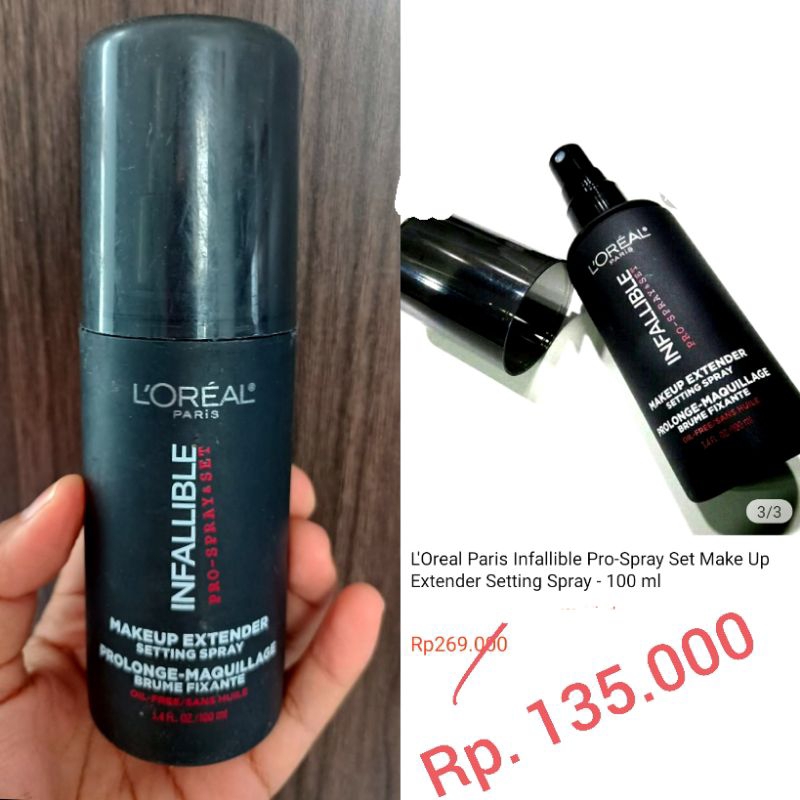 Jual Setting Spray Loreal Paris Infallible Pro Spray & Set Make Up ...