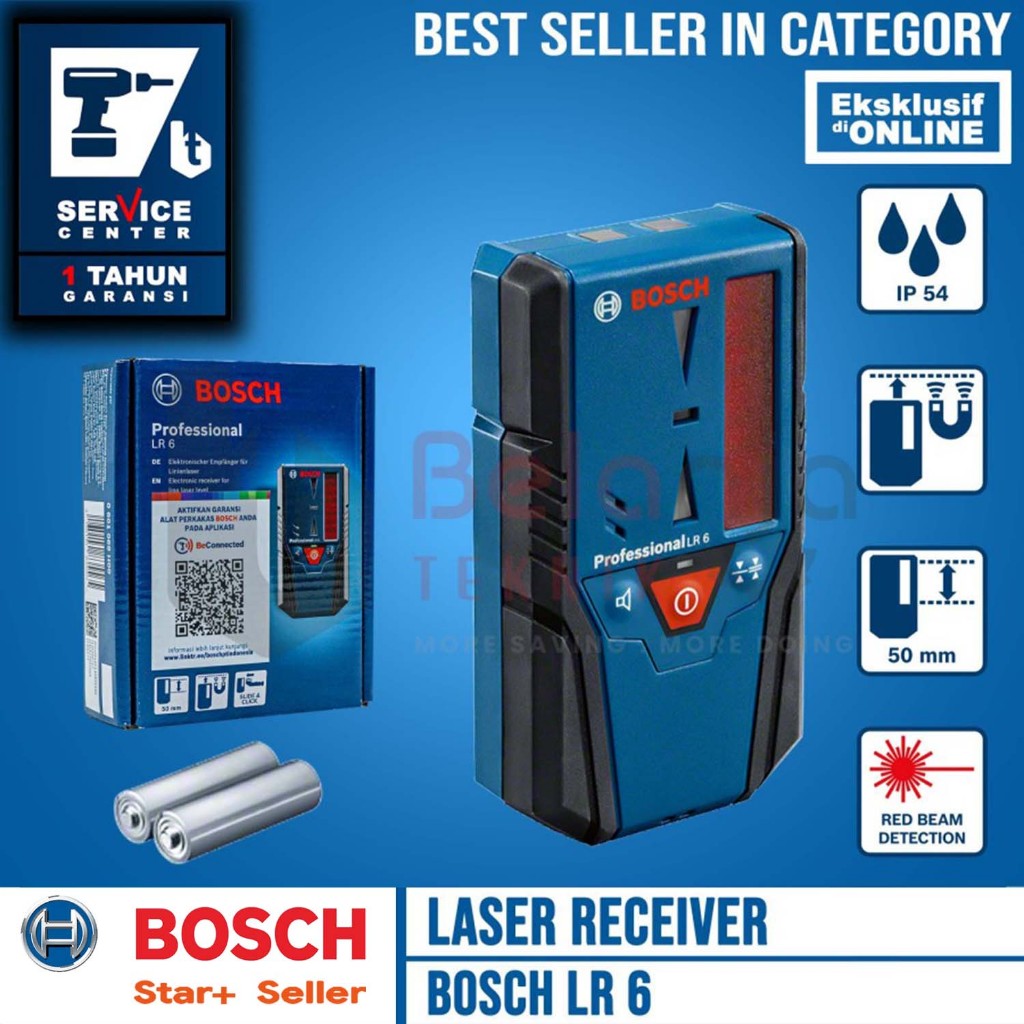 Jual Bosch Line Laser Receiver Range 50M LR6 Penerima Sinyal Laser GLL ...
