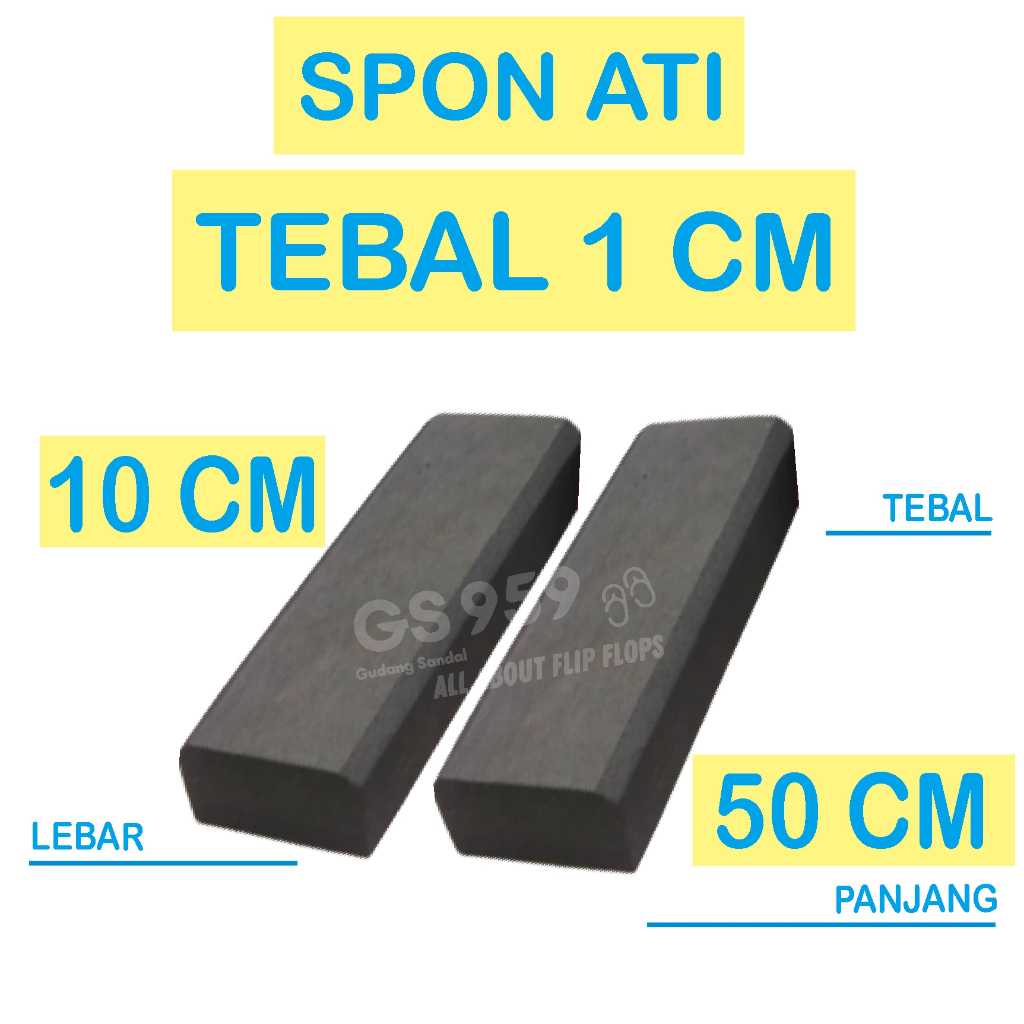 Jual SPON ATI / BUSA ATI / SPON EVA TEBAL 1 CM WARNA HITAM UKURAN 10 CM ...