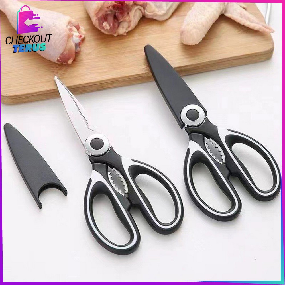 Jual CT C998 Gunting Dapur Serbaguna Stainless Tahan Karat Set Tutup ...