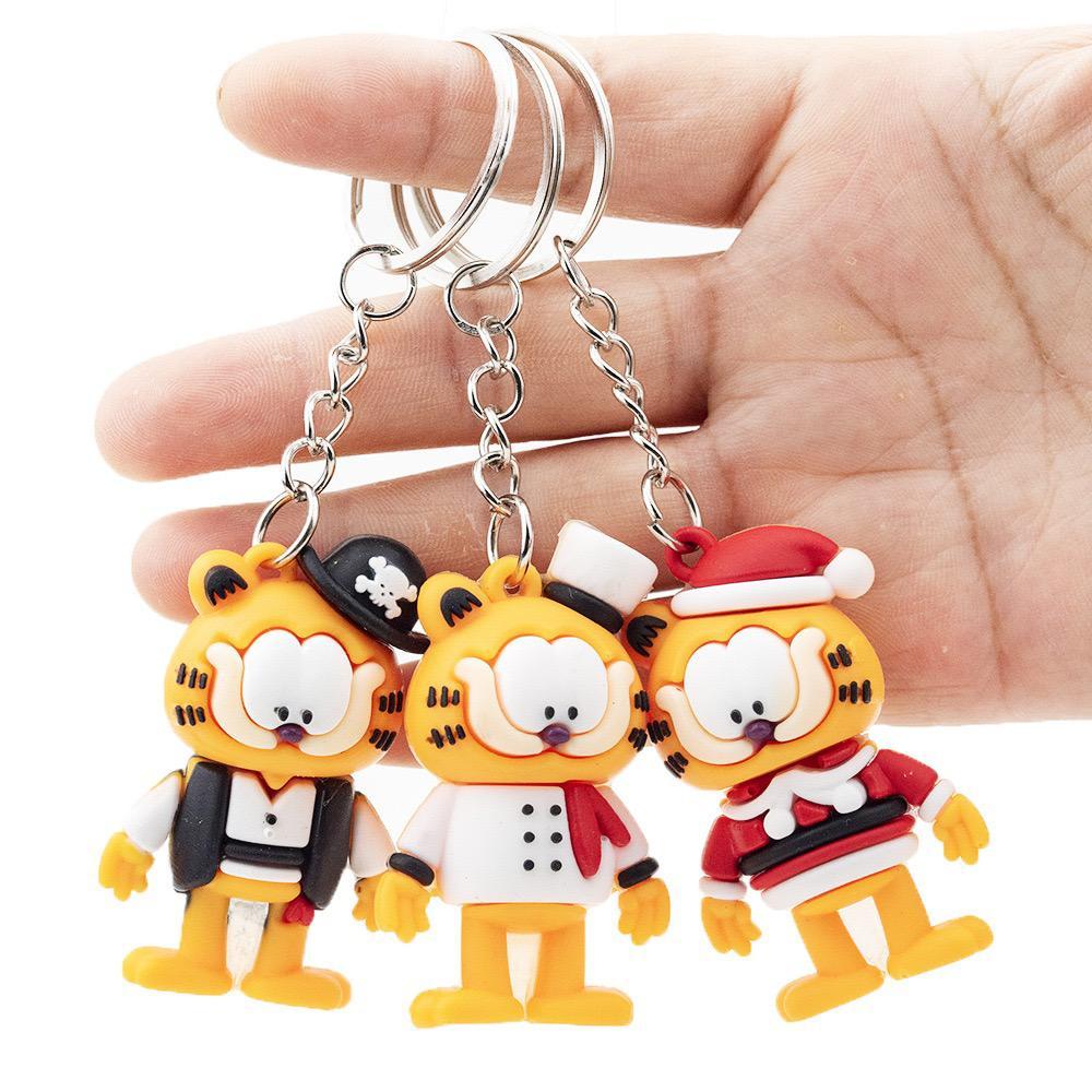 Jual GANTUNGAN KUNCI KARAKTER GARFIELD / KEYCHAIN RUBBER CUTE GARFIELD ...
