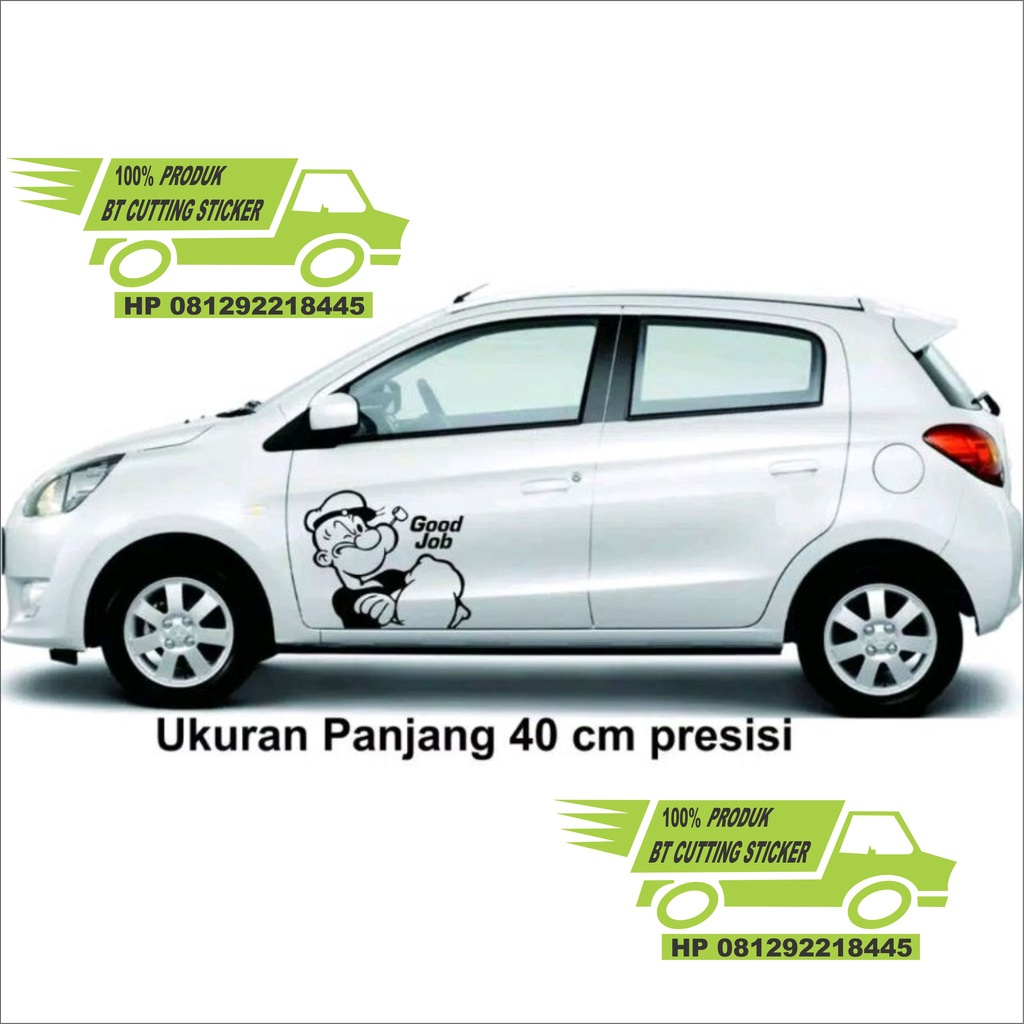 Jual stiker mobil stiker model popeye good job stiker mobil | Shopee ...