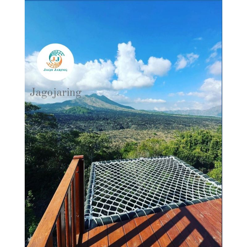 Jual jaring pengaman nilon 12mm pengaman outbond proyek climbing balkon ...
