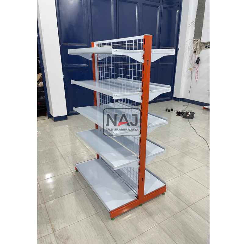 Jual Rak gondola Doble starting T150 Harga grosir 5 susun hambalan ...