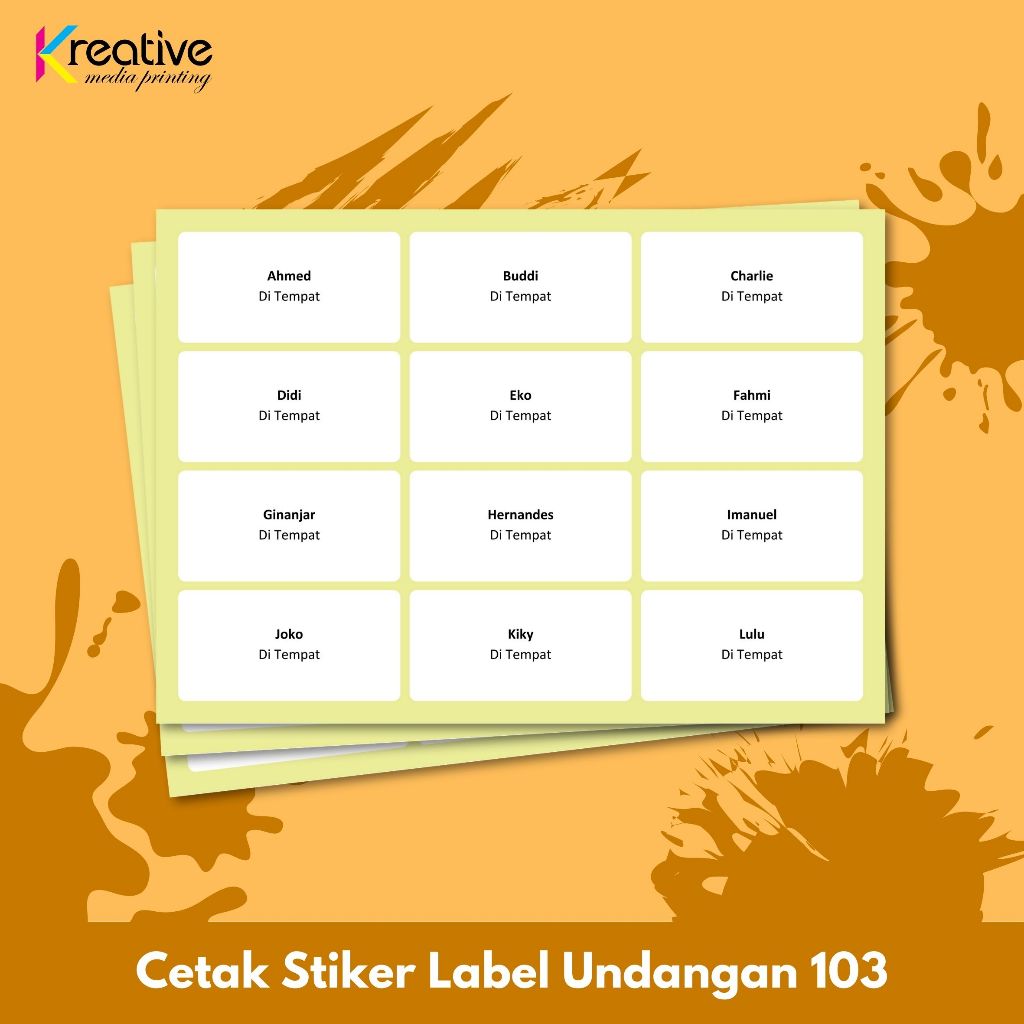 Jual Stiker Undangan Label 103 (size : 3.2 x 6.4 cm) | Shopee Indonesia