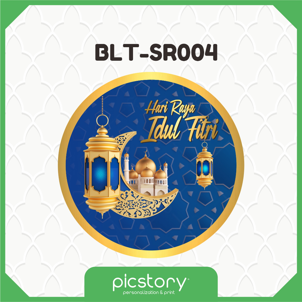 Jual Stiker Bulat Lebaran Idul Fitri/ Sticker Label Toples Kue Kering ...