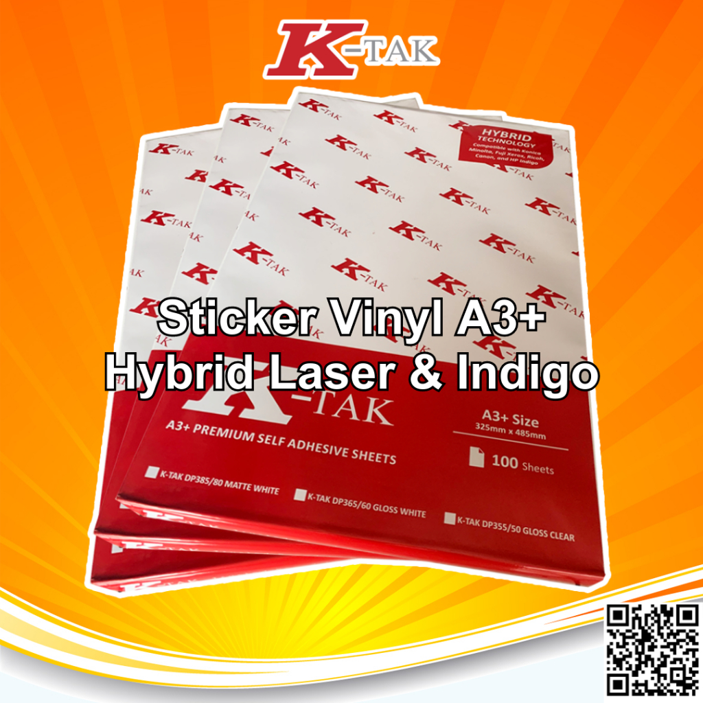 Jual Ktak Sticker Vinyl A3+ Stiker PP Film K-Tak Hybrid Laser Toner dan ...