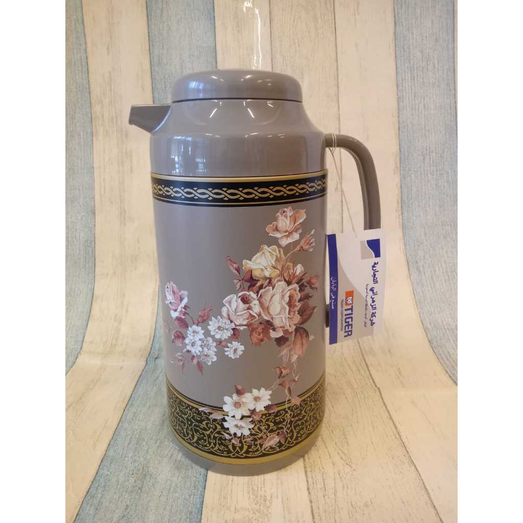 Jual Tiger Termos Air Panas Kaca 1 Liter Made In Japan Grey Bunga Antik ...