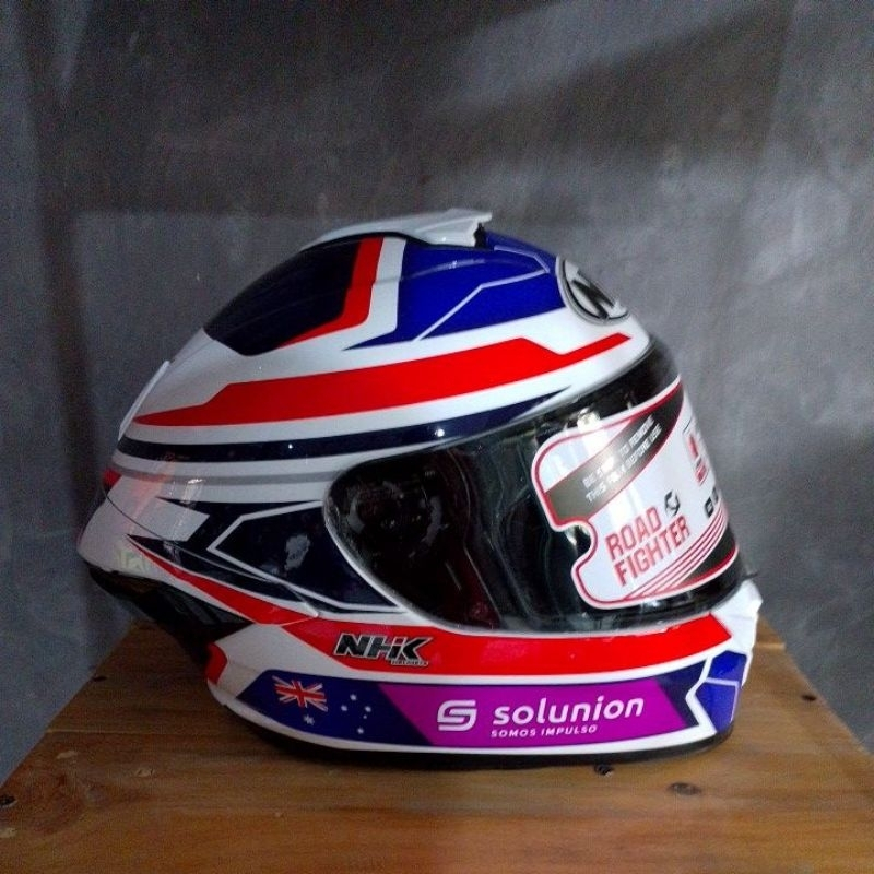 Jual HELM NHK MARK 1 JACOB ROULSTONE WHITE GP EDITION HELM FULL FACE ...