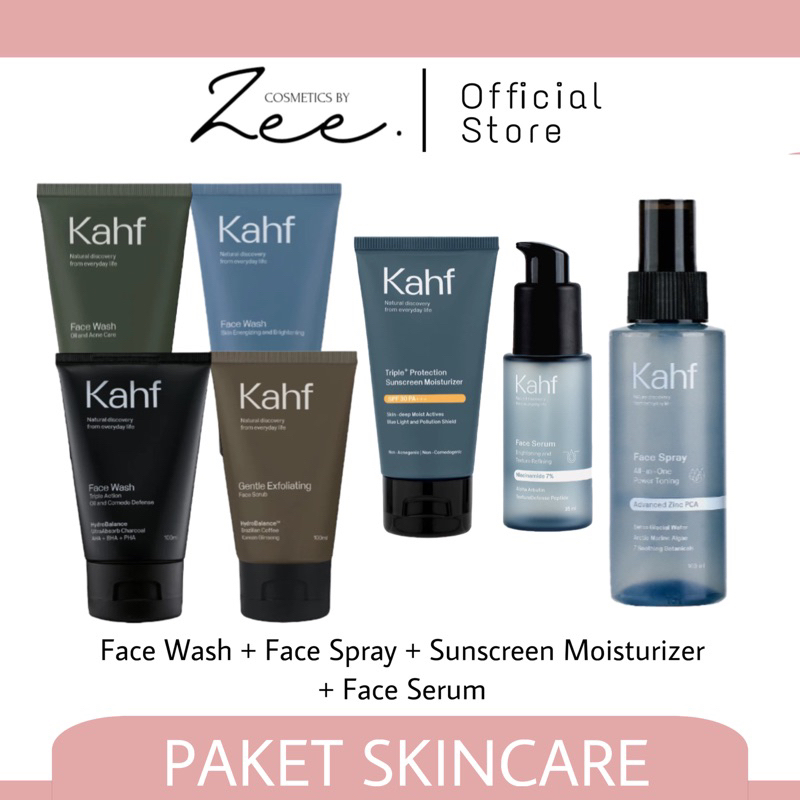 Jual Kahf Paket Face Care | Skincare Pria | Kahf Paket Lengkap | Shopee ...