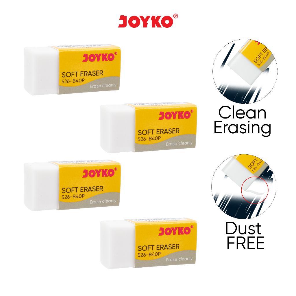 Jual Penghapus Eraser Joyko Putih Kecil 526 B40 | Shopee Indonesia