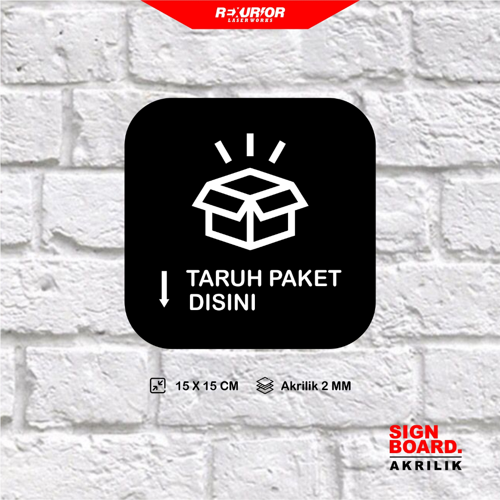 Jual Sign Board Akrilik Papan Tanda Petunjuk Taruh Paket Disini ...