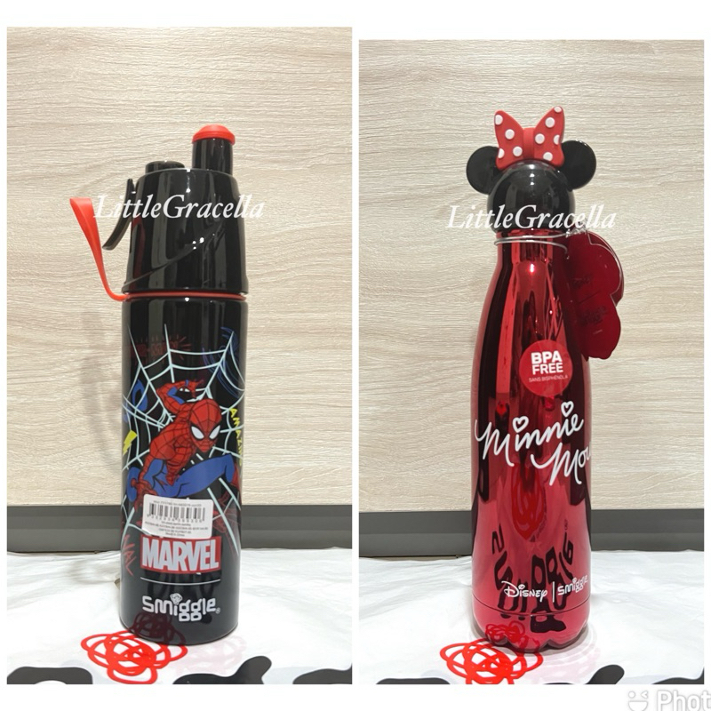 Jual Smiggle thermos bottle spiderman/minnie mouse botol thermos ...