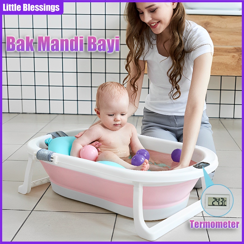 Jual [ LED Termometer ] Bak Mandi Bayi Lipat Cocok Untuk Usia 0-2 Tahun ...
