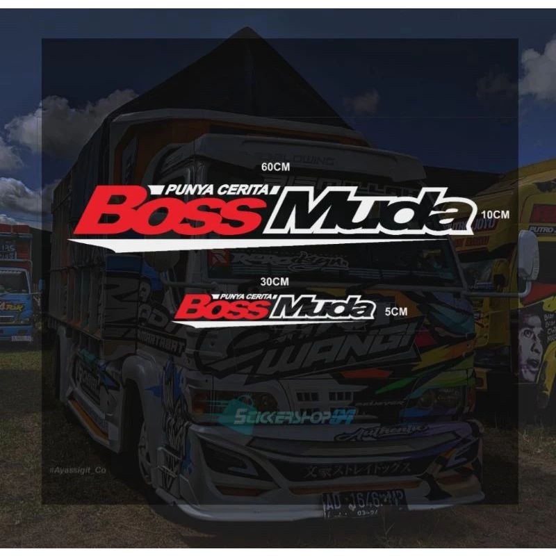 Jual stiker kaca mobil stiker boss muda stiker terken | Shopee Indonesia