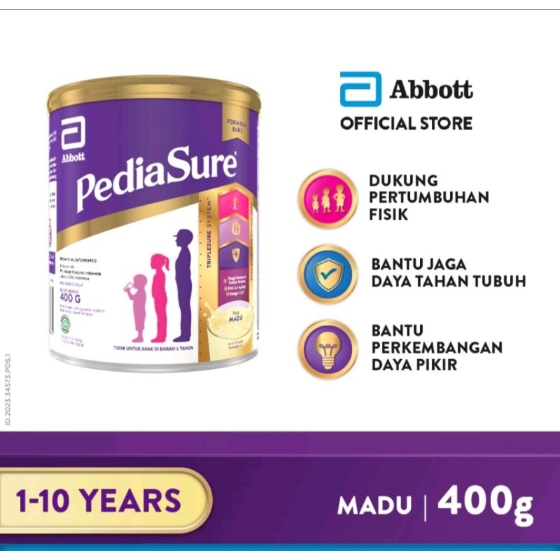 Jual Pediasure Triplesure Vanila Cokelat Madu Classic Milky 400 Gram / New Pediasure 400gr ...