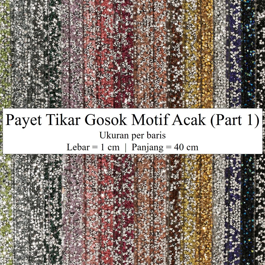 Jual [PER BARIS] Diamond Tikar / Crystal Tabur/ Payet Tabur / Payet ...