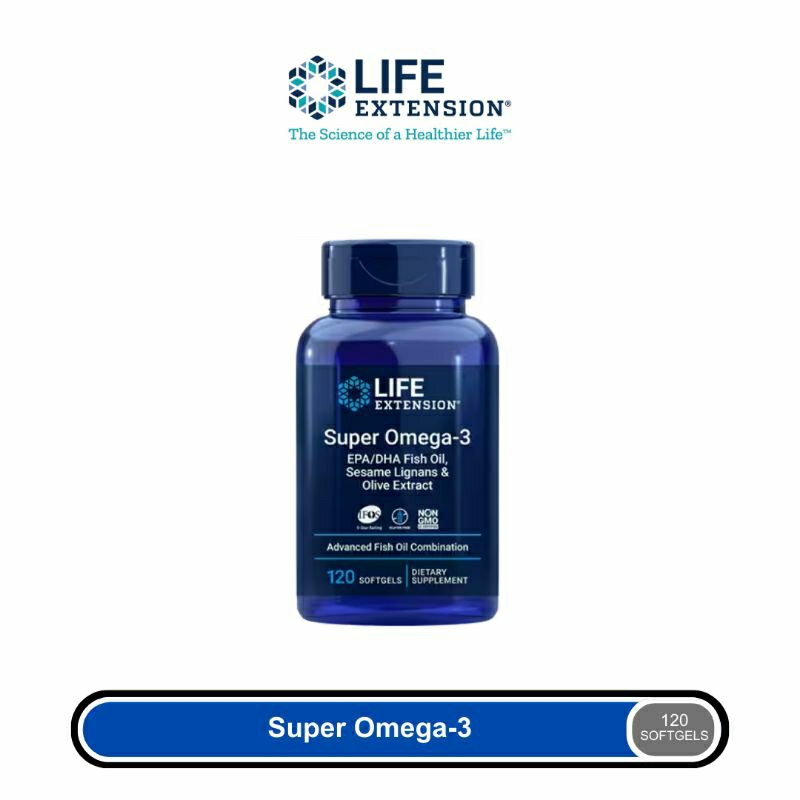 Jual LIFE EXTENSION Super Omega-3 EPA/DHA Fish Oil, Sesame Lignans & Olive Extract - 120 ...