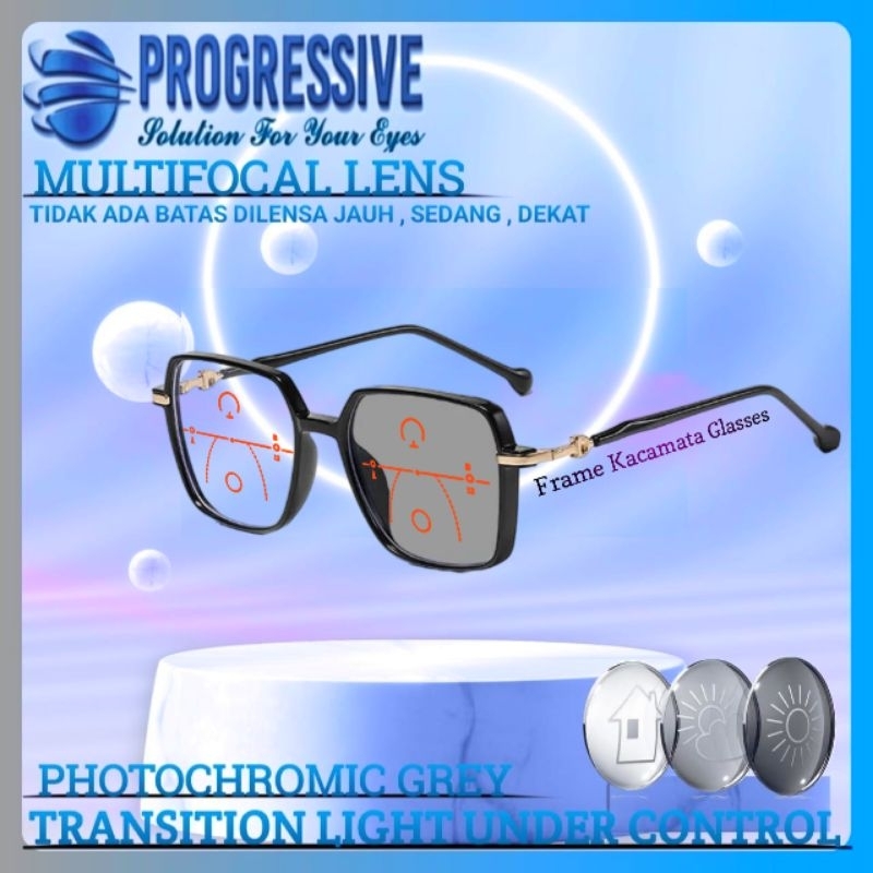 Jual Kacamata Progresif Photocromic Pria/Wanita | Kacamata Baca Double ...