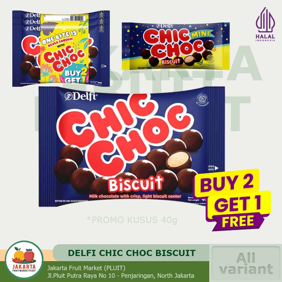 Jual [PROMO] DELFI CHIC CHOC Biscuit milk Chocolate Coklat Susu *S&K ...