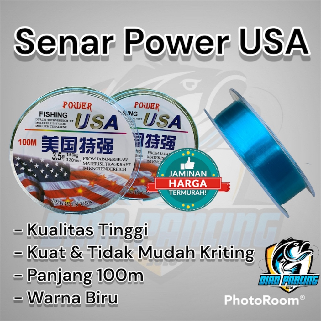 Jual Senar Pancing USA Power 100M warna Blue | Shopee Indonesia