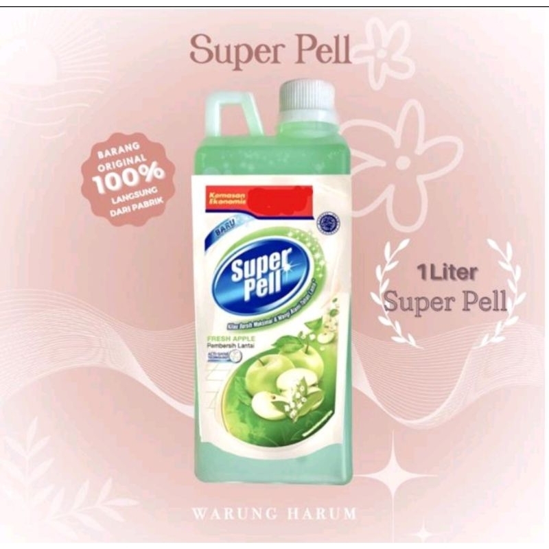 Jual Super Pell Sabun Cair Lantai Pembersih Dan Pewangi 1 Liter Repack ...