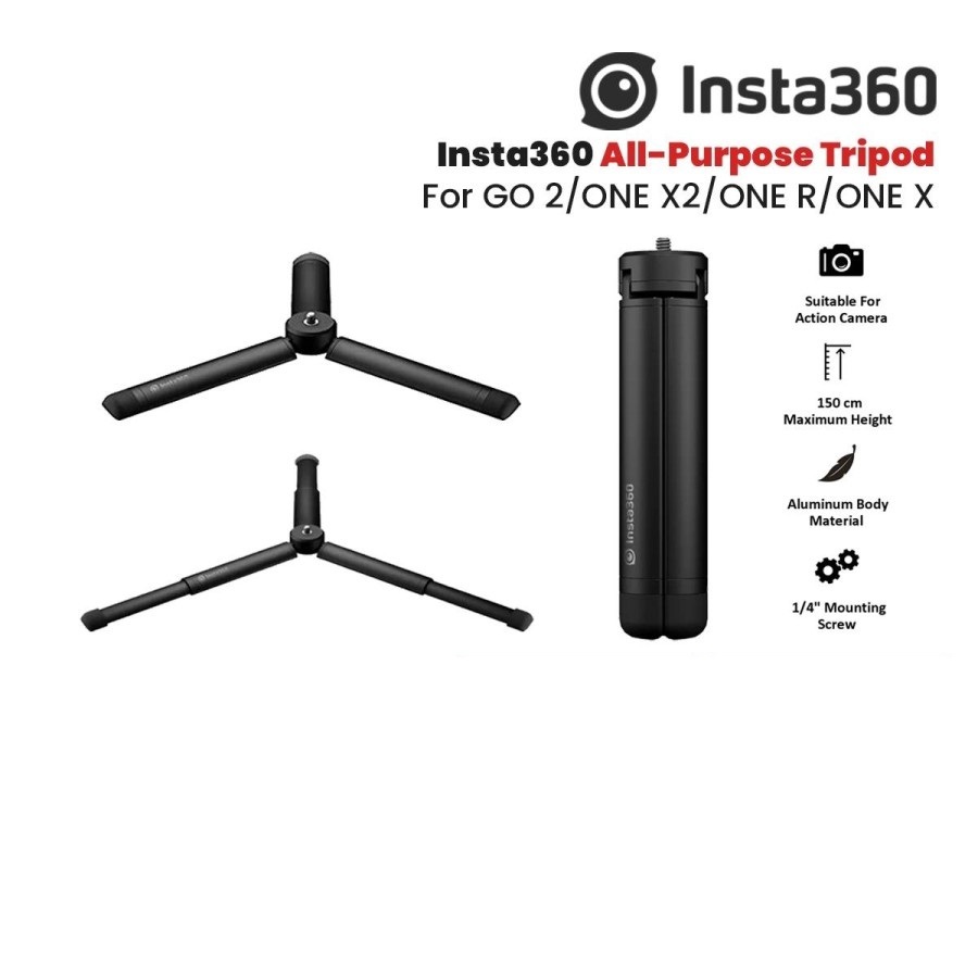Jual Insta360 All Purpose Tripod Stand For One R One X One Evo | Shopee ...