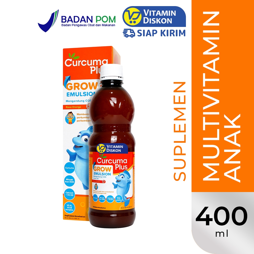 Jual Curcuma Plus Grow Orange 400 Ml | Suplemen Multivitamin Penambah ...