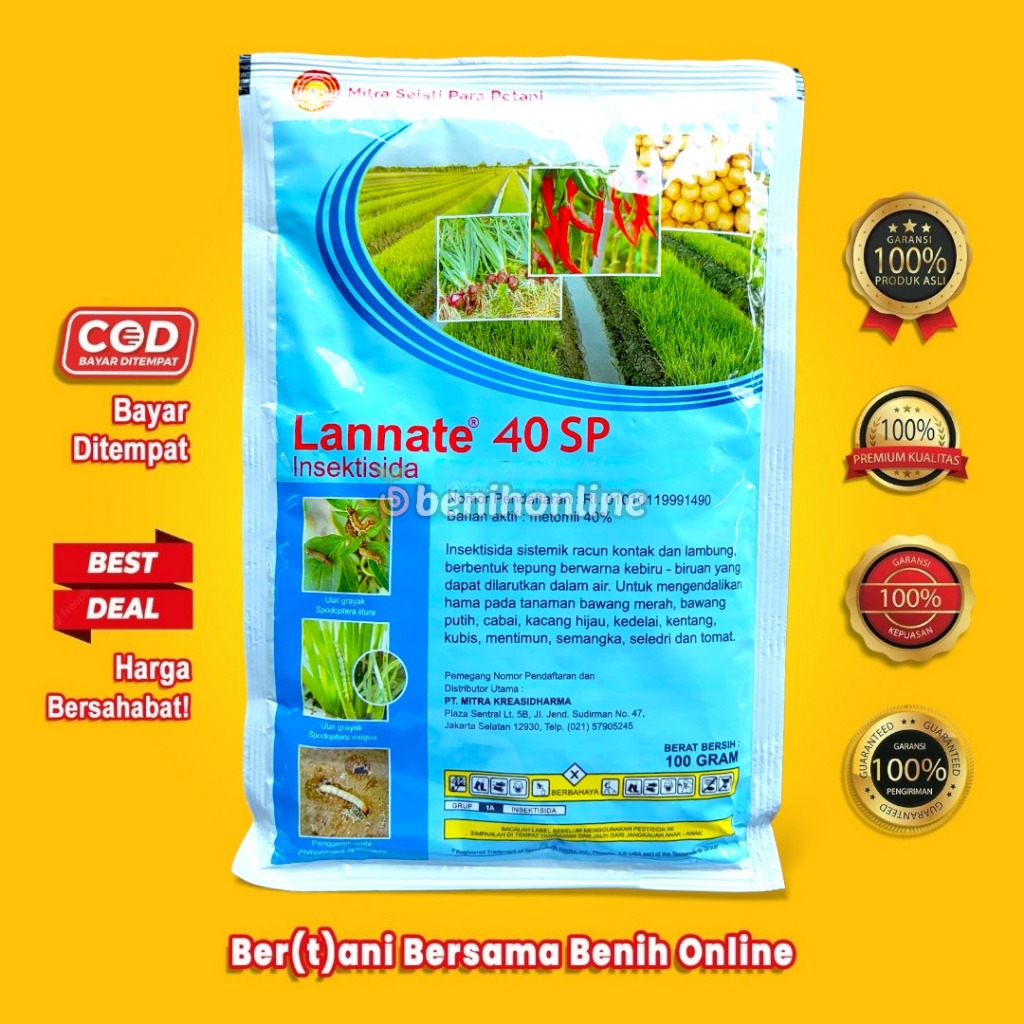 Jual INSEKTISIDA - LANNATE 40SP - 100 GRAM - CORTEVA DOW DUPONT metomil ...
