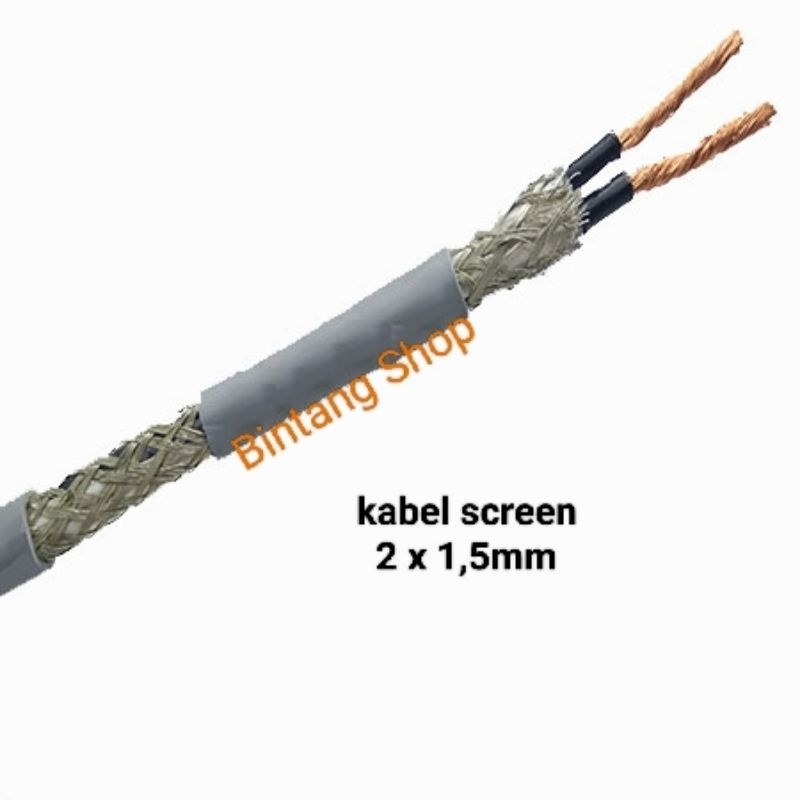 Jual kabel data 2 x 1,5mm screen gron keliling data control meteran ...