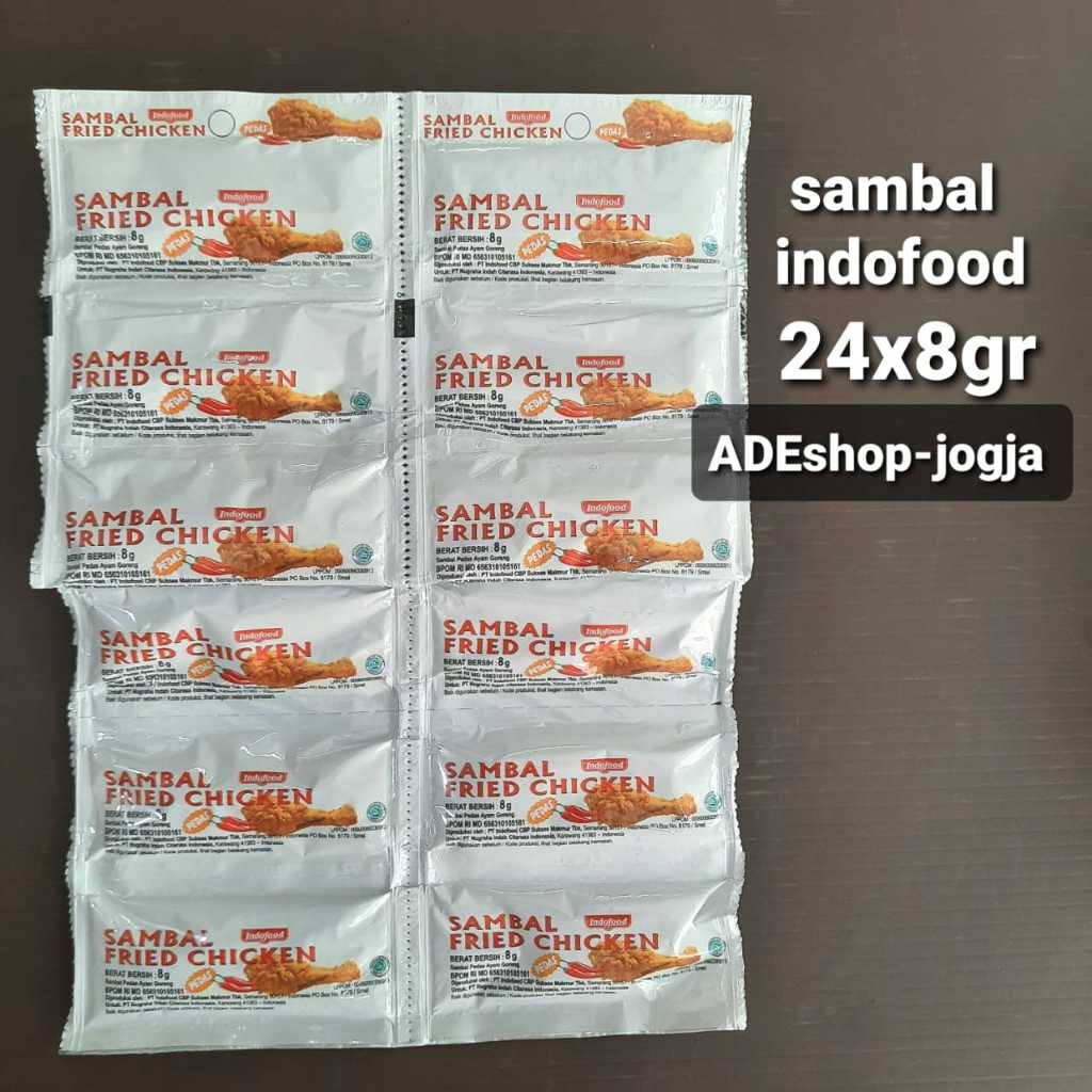 Jual Indofood Saus Sambal Fried Chicken Sachet isi 24 saos ayam goreng ...