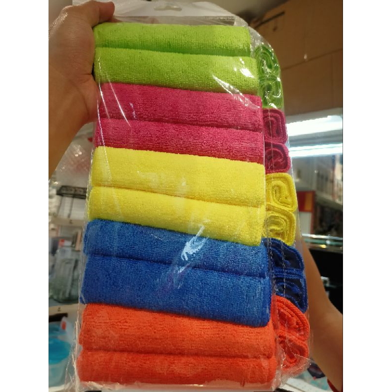 Jual Kain Lap Microfiber Serbaguna 30x30cm Isi 10 pcs Kain Lap ...