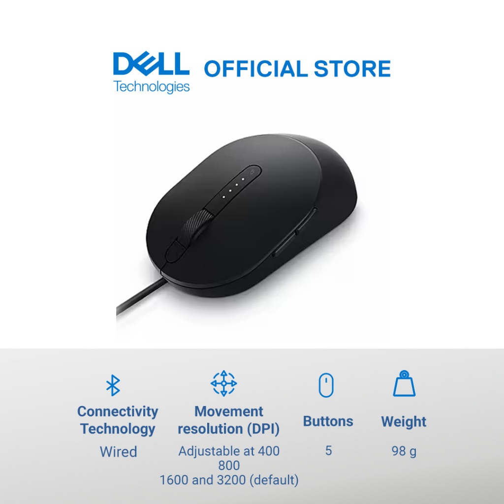 Jual Dell Laser Wired Mouse MS3220 | Shopee Indonesia