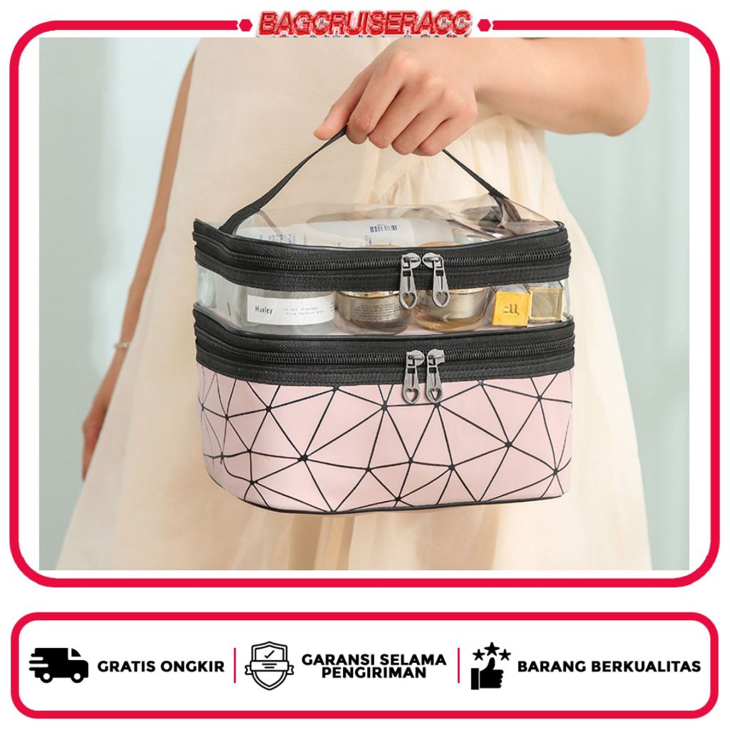 Jual Tas Kosmetik Washbag / Tas Alat MakeUp / Cosmetic Bag Organizer ...