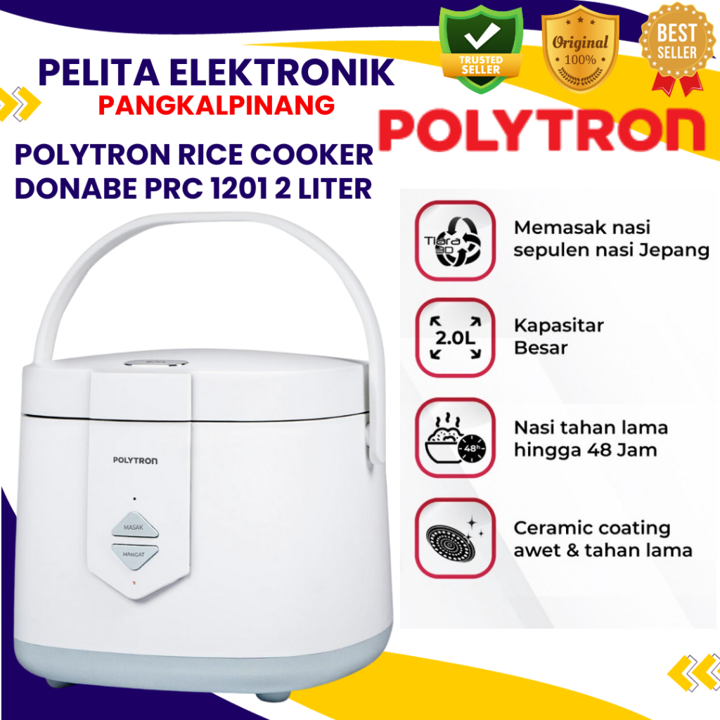 Jual POLYTRON RICE COOKER DONABE PRC 1201 2 LITER | Shopee Indonesia