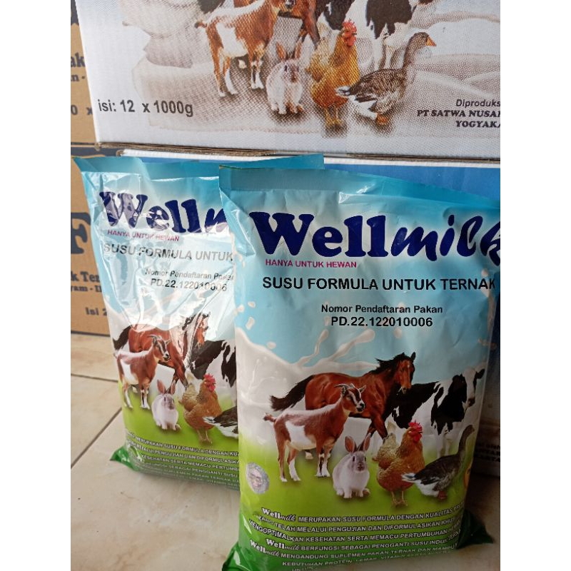 Jual WELLMILK 1 KG Pengganti susu Induk Hewan Ternak | Shopee Indonesia