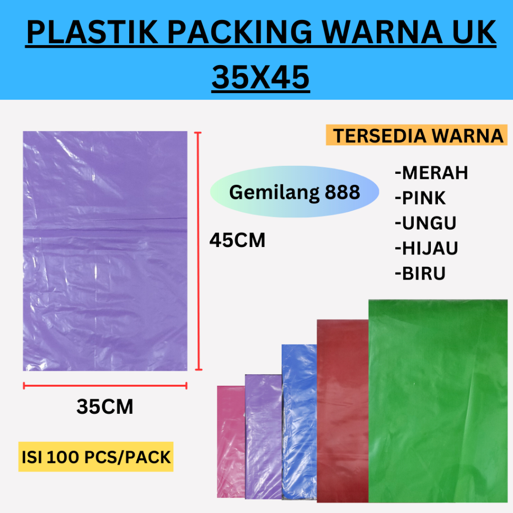 Jual Plastik Packing Online 35x45 cm, Plastik packing Olshop, kantong ...