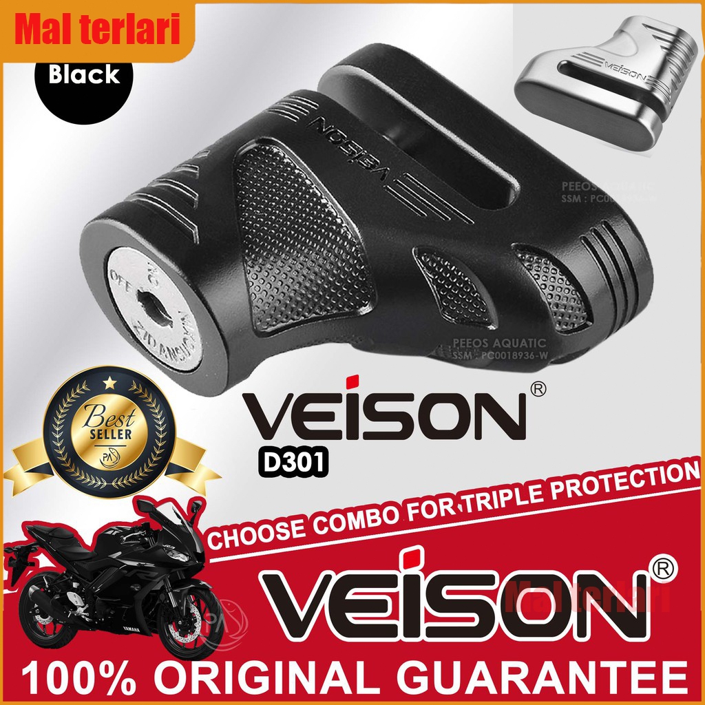 Jual VEISON DX3 Gembok Cakram Original Kunci Rem Sepeda Motor Discbrake ...
