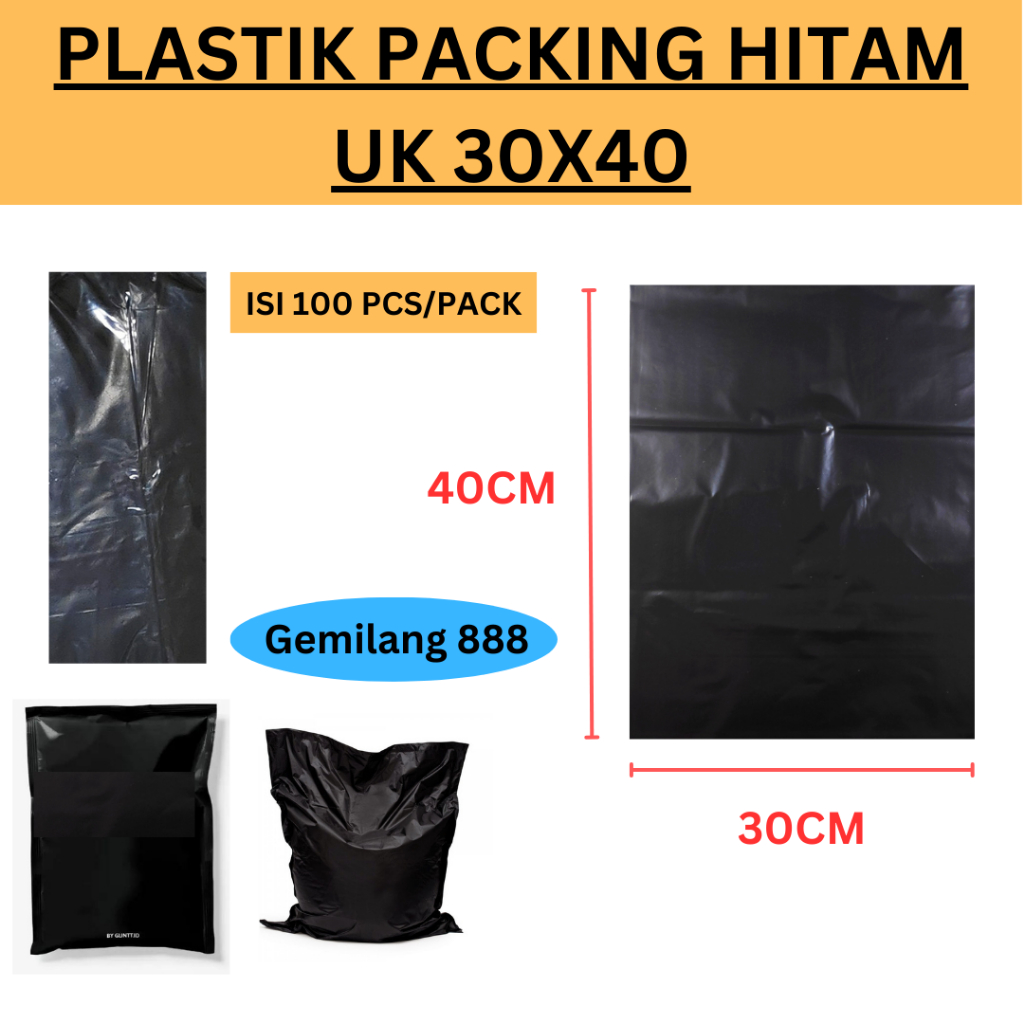 Jual HD Packing Hitam 30x40 - Plastik packing - Plastik sampah kecil ...