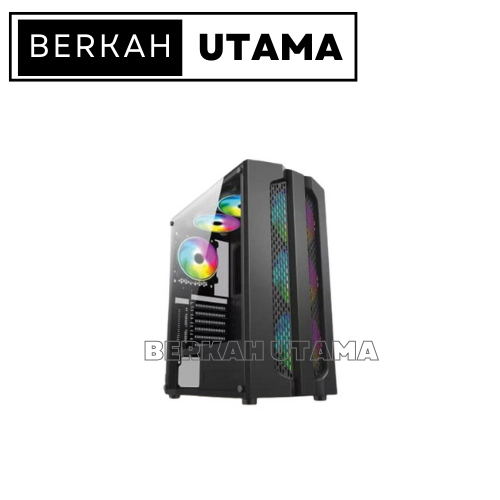Jual CASING GAMING RAPTOR OVALE BLACK + 3 FAN RGB | Shopee Indonesia