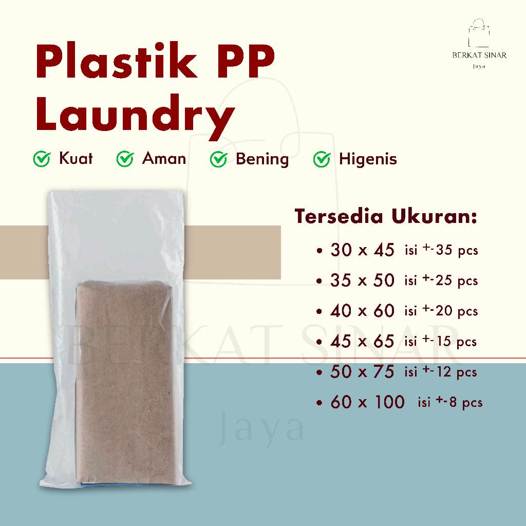 Jual Plastik Packing Laundry / Plastik Laundry Kiloan / Plastik PP Bening | Shopee Indonesia