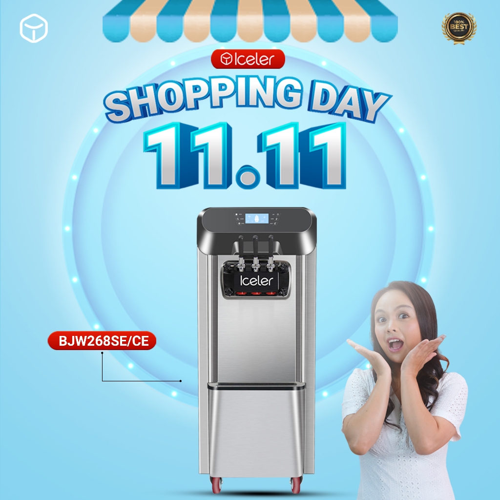 Jual Iceler Mesin Soft Es Krim Iceler 3 Tuas Countertop & Standing ...