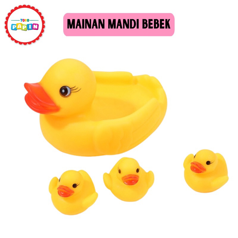 Jual TokoPapin Mainan Bebek Karet Mandi Bunyi Pencet Induk Mini Anak ...